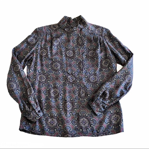 Pendleton | Tops | Vintage Pendleton Blouse Womens Stained Glass Window ...